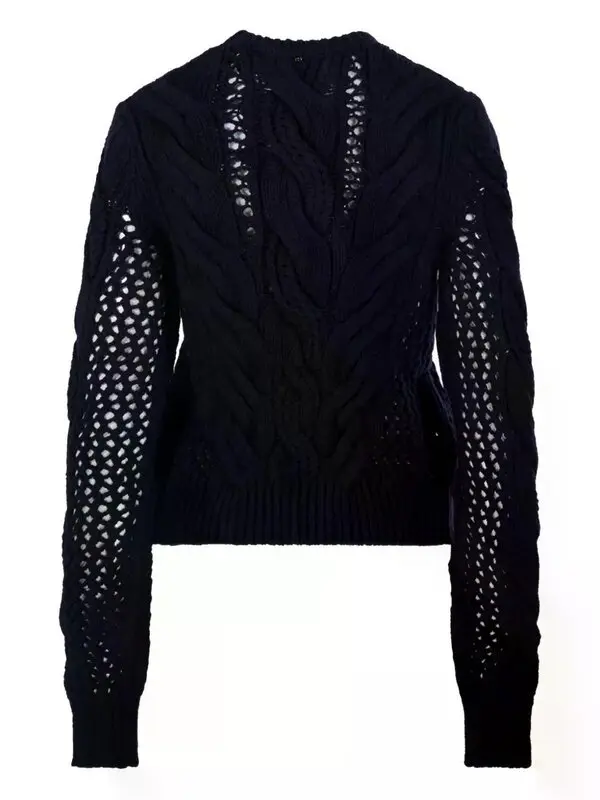 Sportmax Cable Knit Crew Neck Sweater