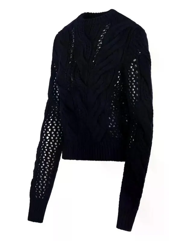Sportmax Cable Knit Crew Neck Sweater