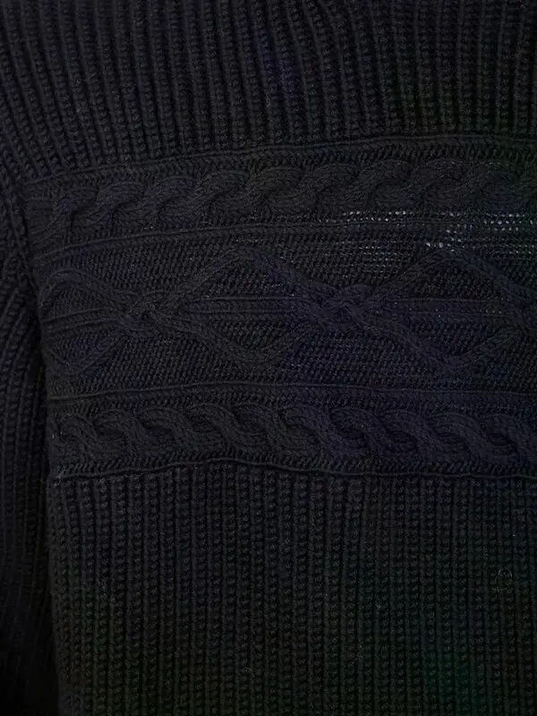 Zegna Cable-knit High-neck Sweater - Black