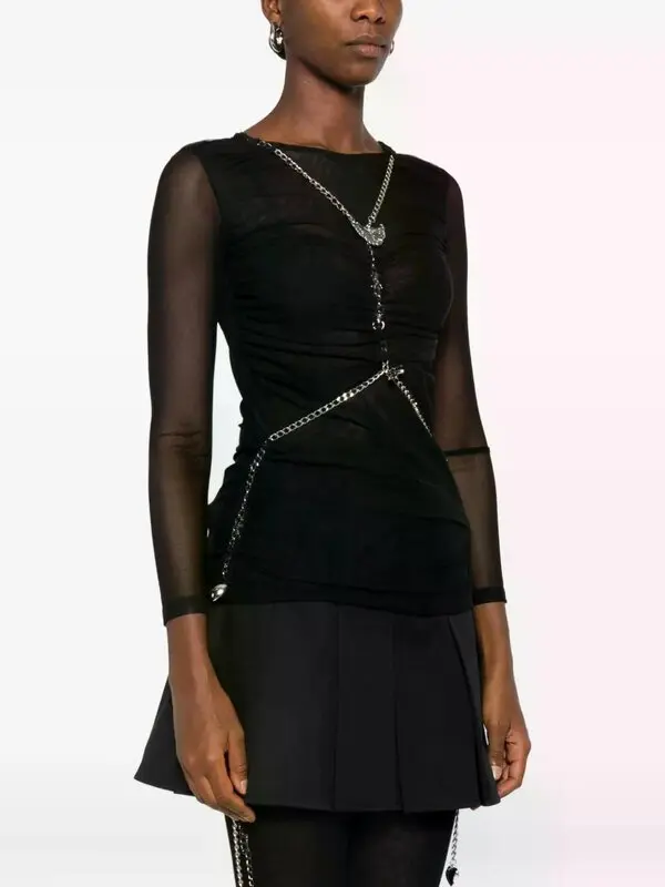 CHOPOVA LOWENA Chain Embellished Top