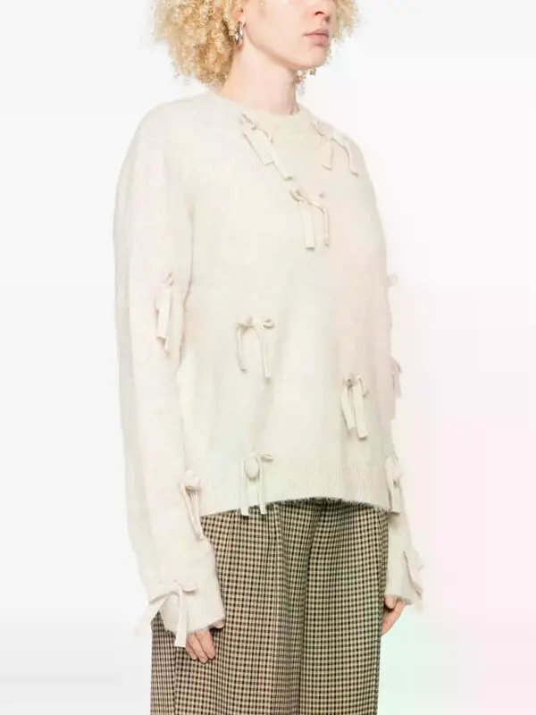 ANIYE BY Bow Embellished Round Neck Sweater