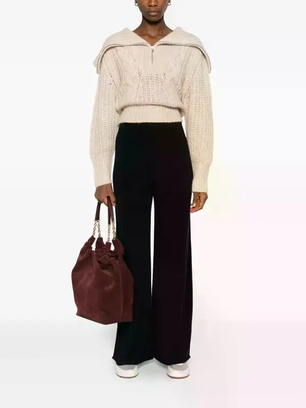 VANISE Wide-leg Trousers - Black
