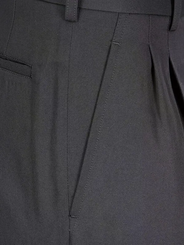 Comme Des Garçons Pleat-detail Pinstriped Trousers - Black