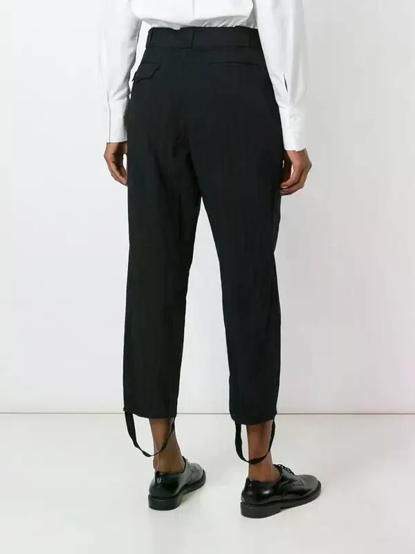 Comme Des Garçons Pinstriped Trousers With Layered Detail