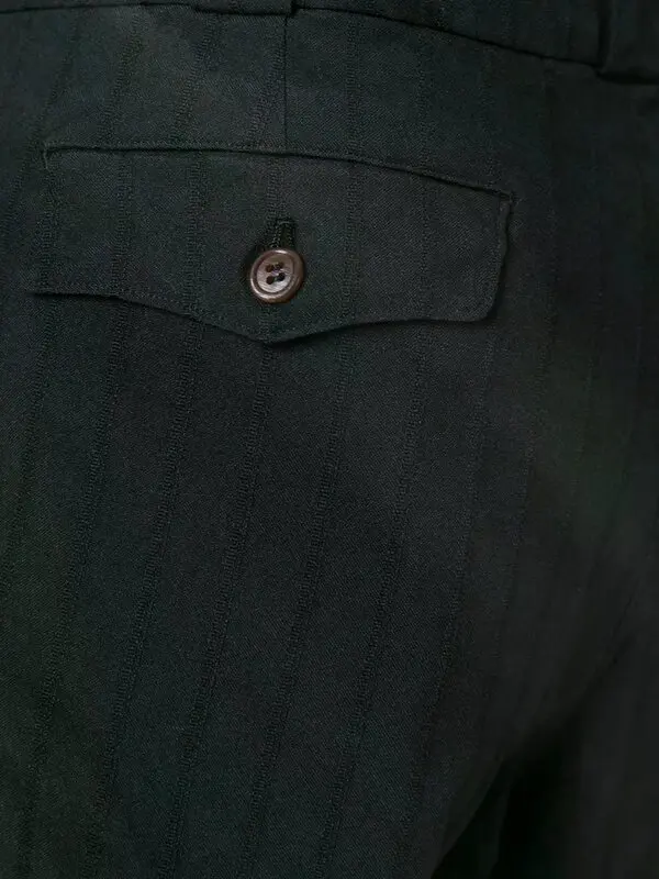 Comme Des Garçons Pinstriped Trousers With Layered Detail