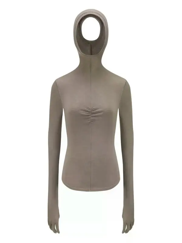 OUDE WAAG Gentle Armour Hooded Long-sleeve Top - Grey