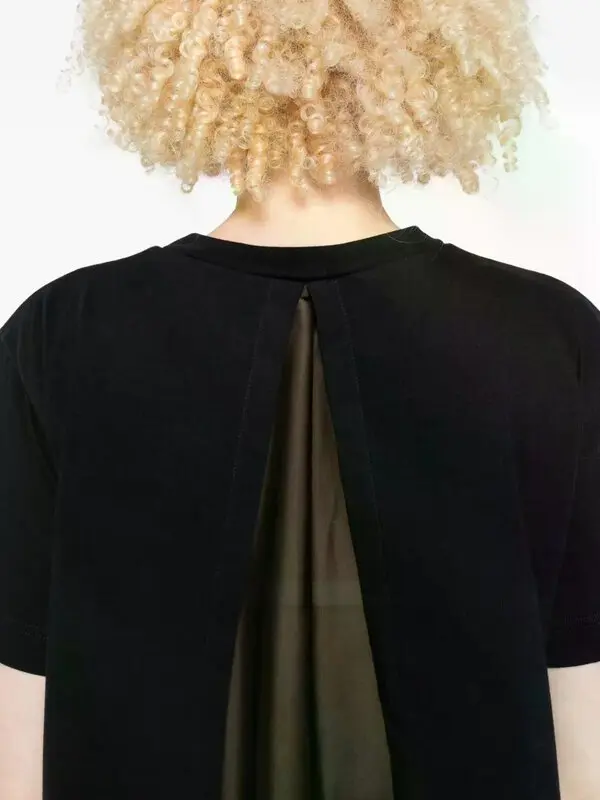 Sacai Asymmetrical Draped Hem T-shirt - Blue