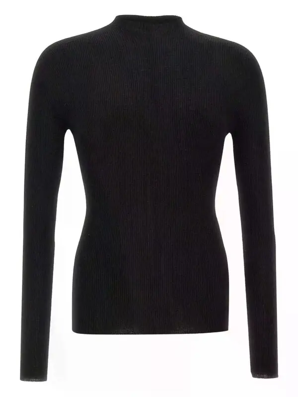 HELIOT EMIL Isotropy Ribbed Mock Neck Sweater