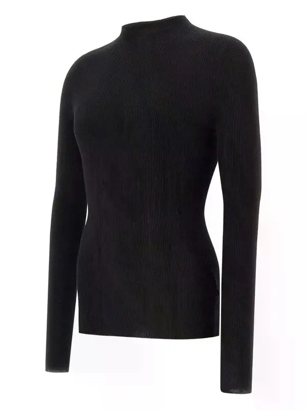 HELIOT EMIL Isotropy Ribbed Mock Neck Sweater