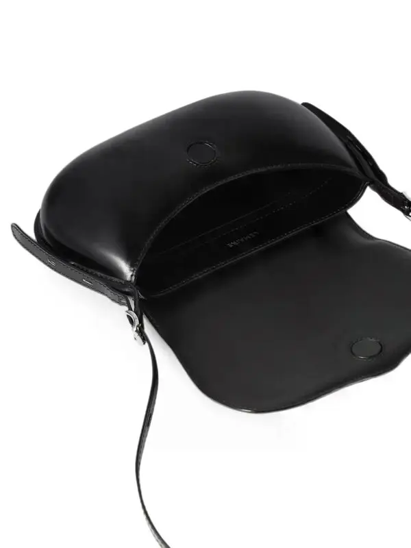 LEMAIRE Belly Leather Shoulder Bag - Black