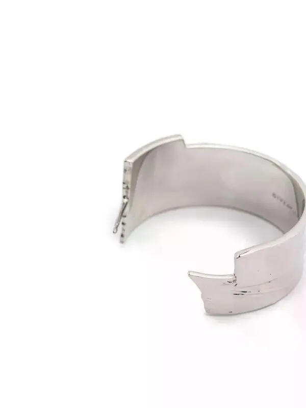 Givenchy Logo Engraved Hoop Earrings - Silver