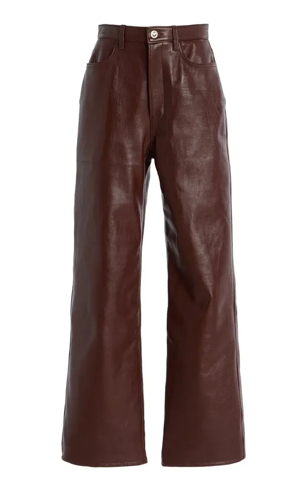 RÙADH The Quinn High-rise Leather Pants - Brown