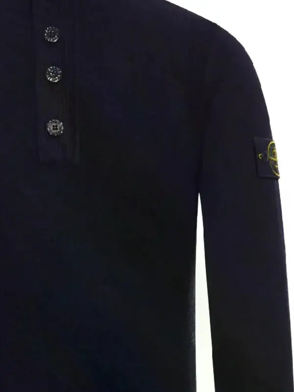 Stone Island Button-fastening High Neck Polo Shirt