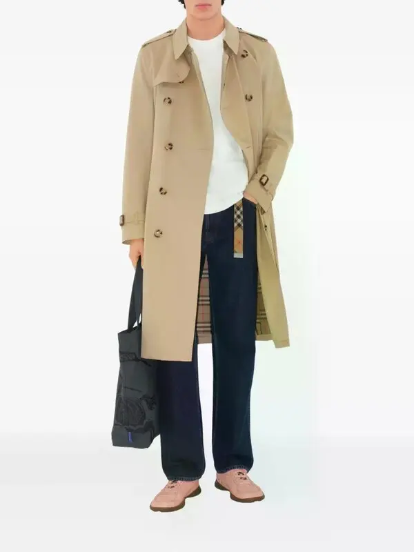Burberry Kensington Double-breasted Cotton Gabardine Trench Coat