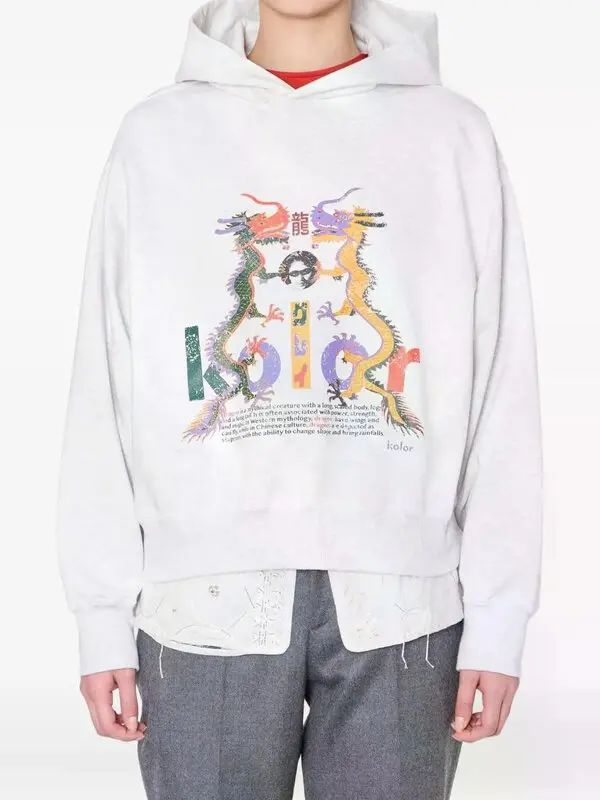 Kolor Dragon Print Hoodie