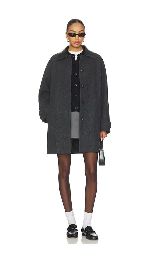ELODIE THE LABEL Elodie Spencer Coat - Charcoal