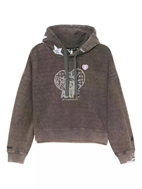 A BATHING APE Logo-embroidered Hoodie