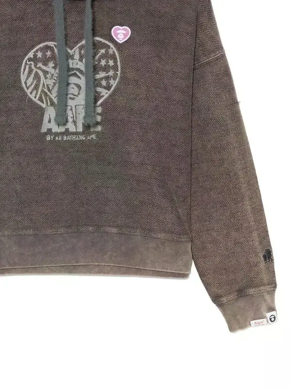 A BATHING APE Logo-embroidered Hoodie
