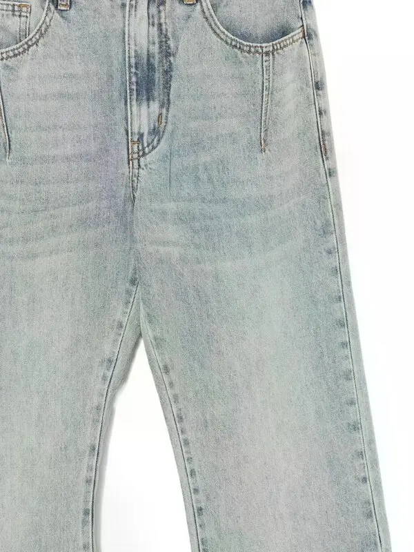 B+AB Button-hem Bootcut Jeans