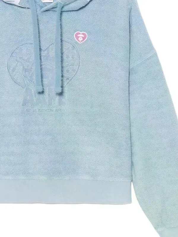 A BATHING APE Logo-embroidered Hoodie
