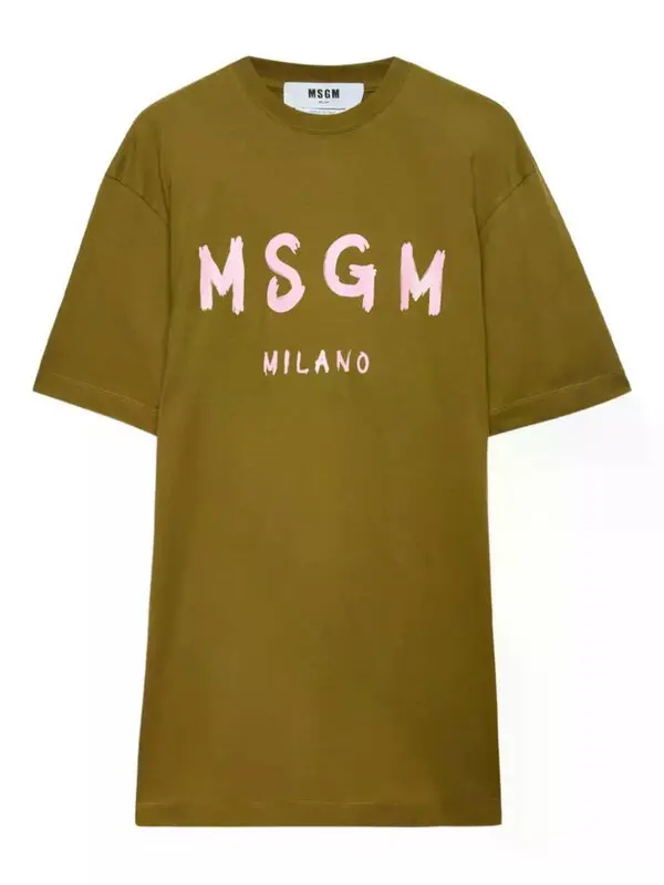 MSGM Logo Print T-shirt Dress
