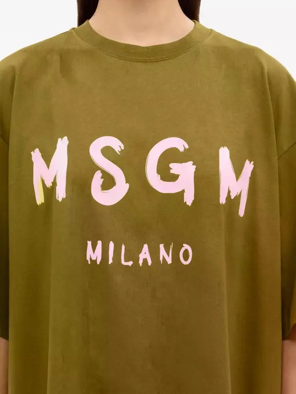 MSGM Logo Print T-shirt Dress