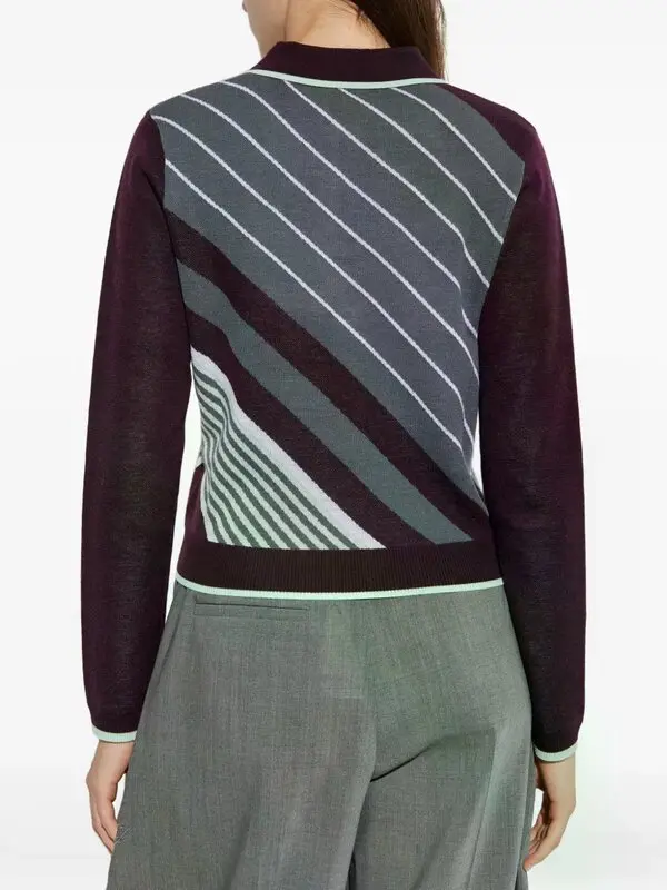 Casablanca Striped Half-zip Polo Shirt - Green