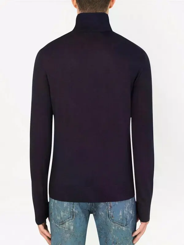 Dolce & Gabbana Cashmere Roll Neck Sweater - Blue