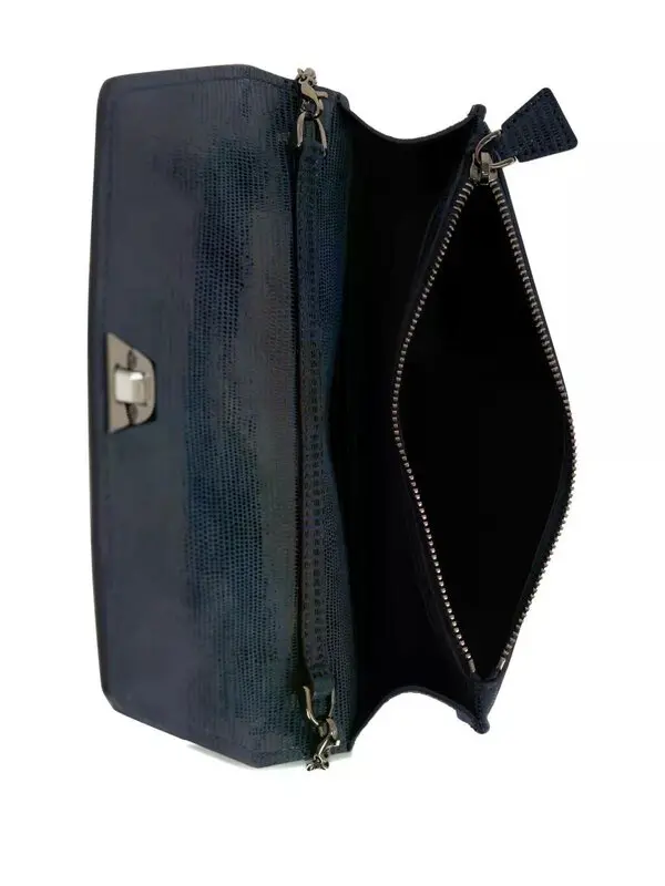 Akris Anouk Clutch Bag With Chain Strap - Blue