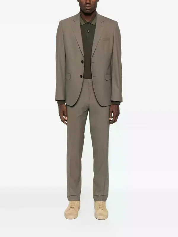 Hugo Wool Blend Single-breasted Suit - Brown