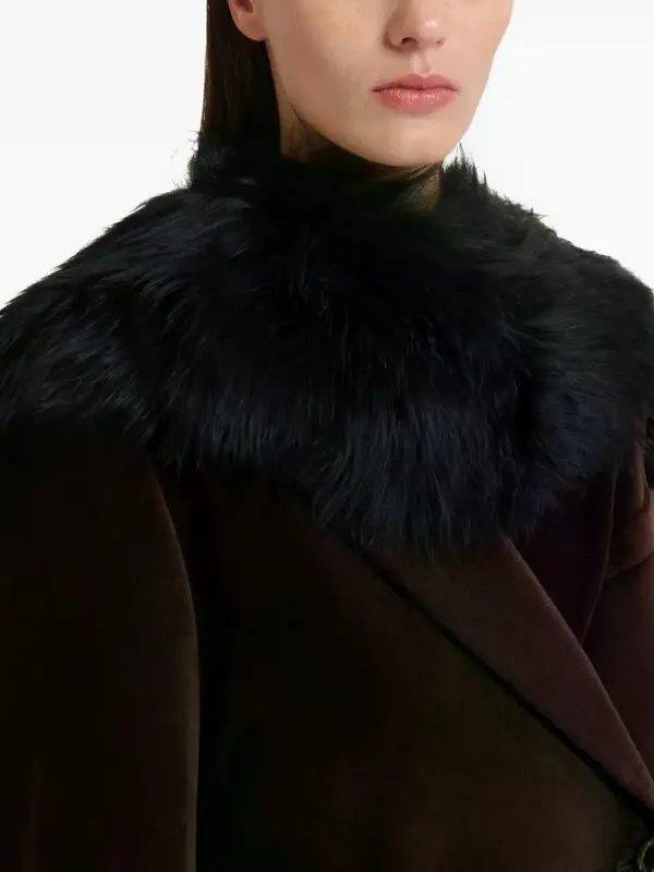 Marni Shearling Collar With Leather Ties