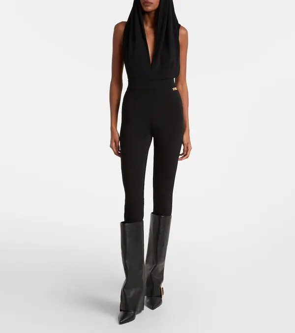 Balmain Jersey Stirrup Leggings