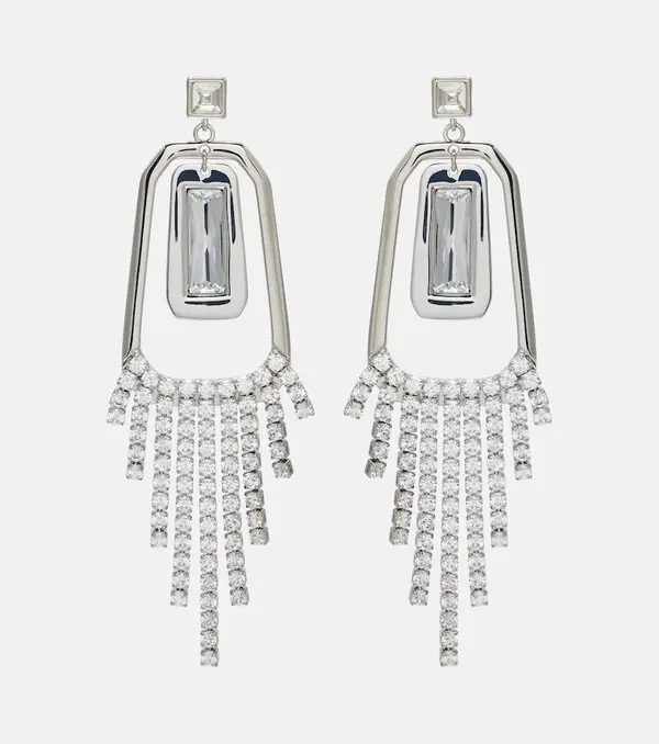 Rebecca Vallance Embellished Pendant Earrings - Silver