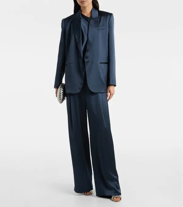 THE SEI Oversized Silk Blazer