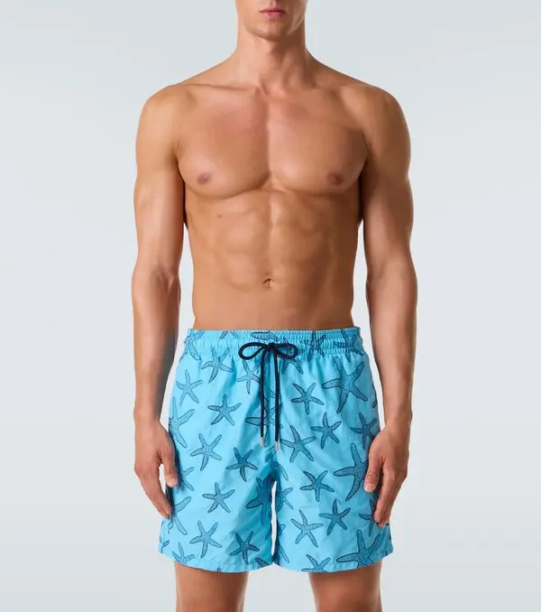 Vilebrequin Mistral Printed Swim Trunks - Blue