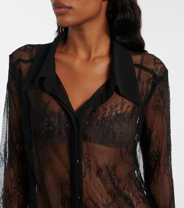 BANANHOT Allen Floral Lace Shirt