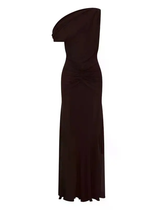 NICHOLAS Elza One-shoulder Maxi Dress - Brown