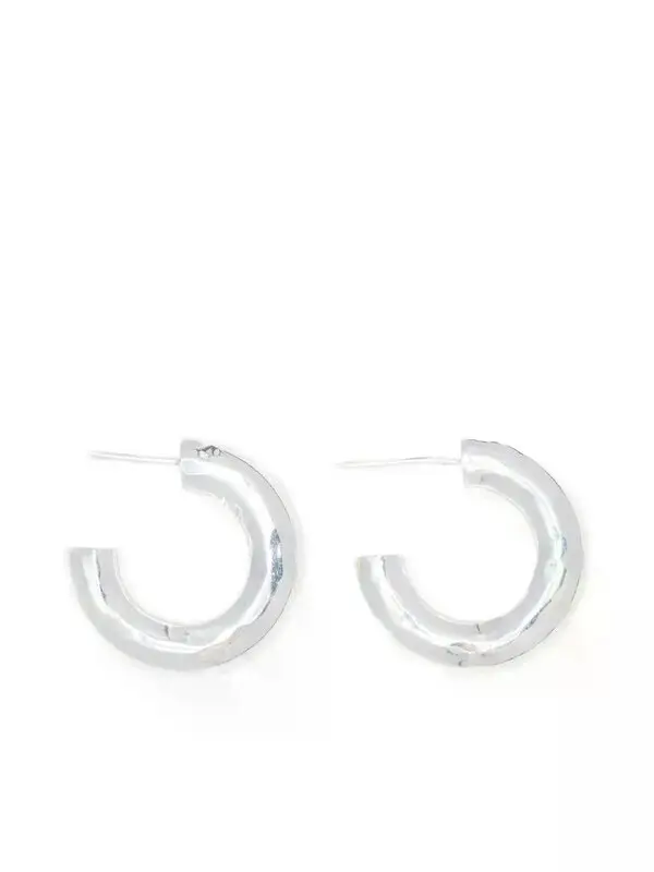 INNERRAUM Object Ea5 Hoop Earrings - Silver