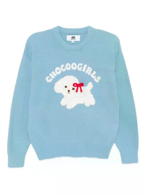 CHOCOOLATE Logo-printed Crewneck Sweatshirt - Blue