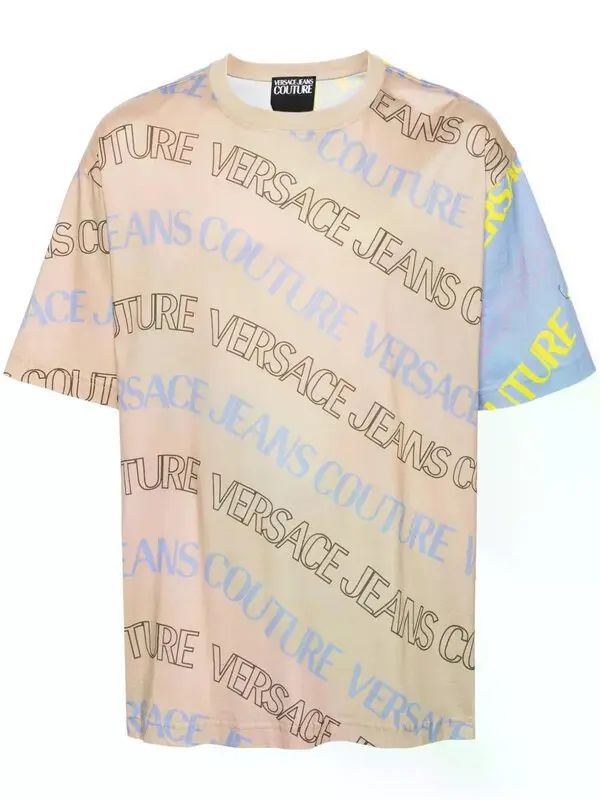 Versace Logo-print Colour-block T-shirt