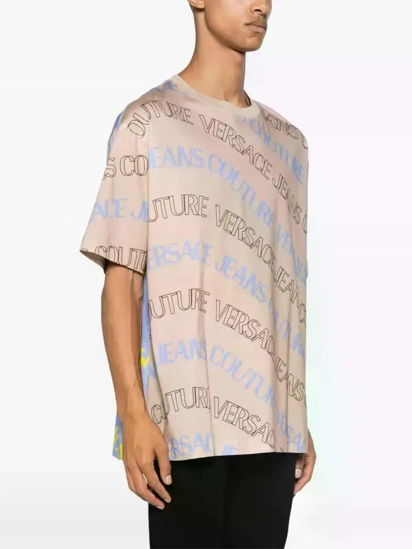 Versace Logo-print Colour-block T-shirt
