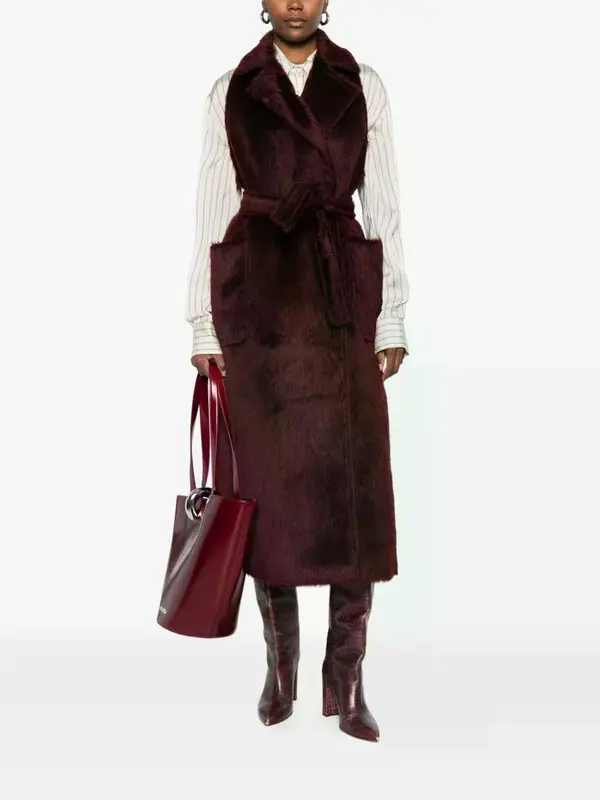 Max Mara Sleeveless Belted Coat
