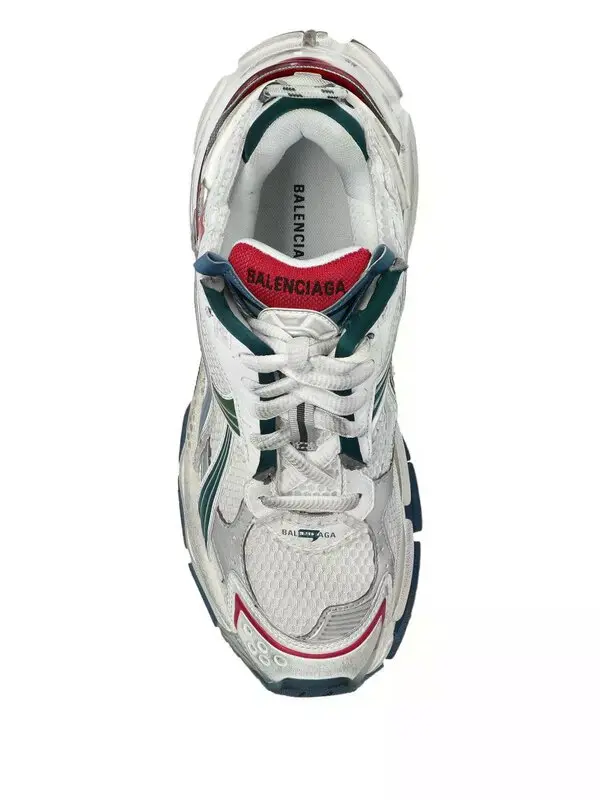 Balenciaga Mesh Lace-up Sneakers - White