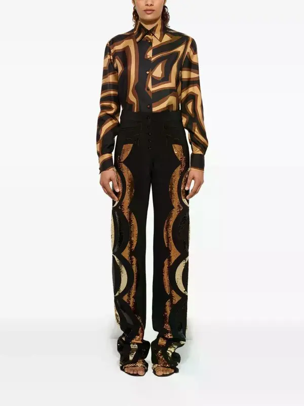 Emilio Pucci Labirinto Print Silk Shirt