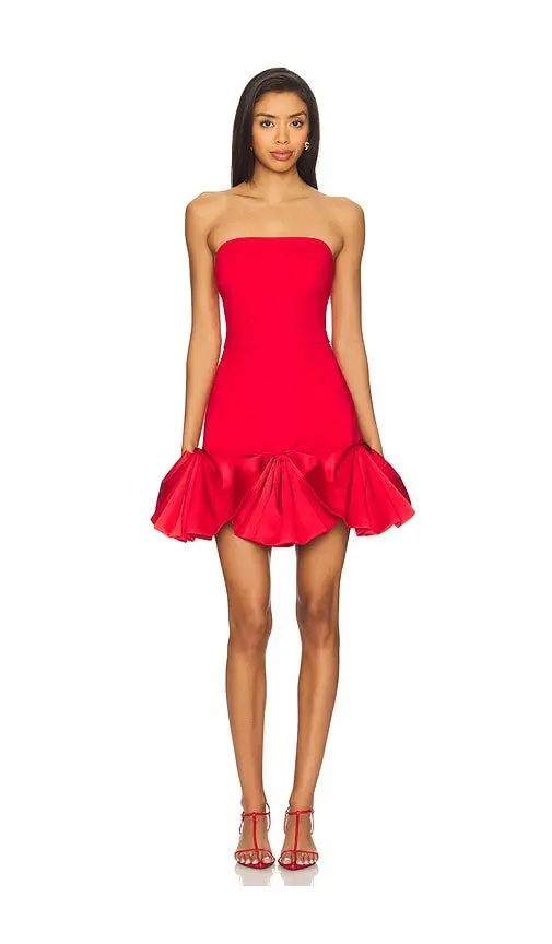 ELLIATT Evee Strapless Mini Dress - Red