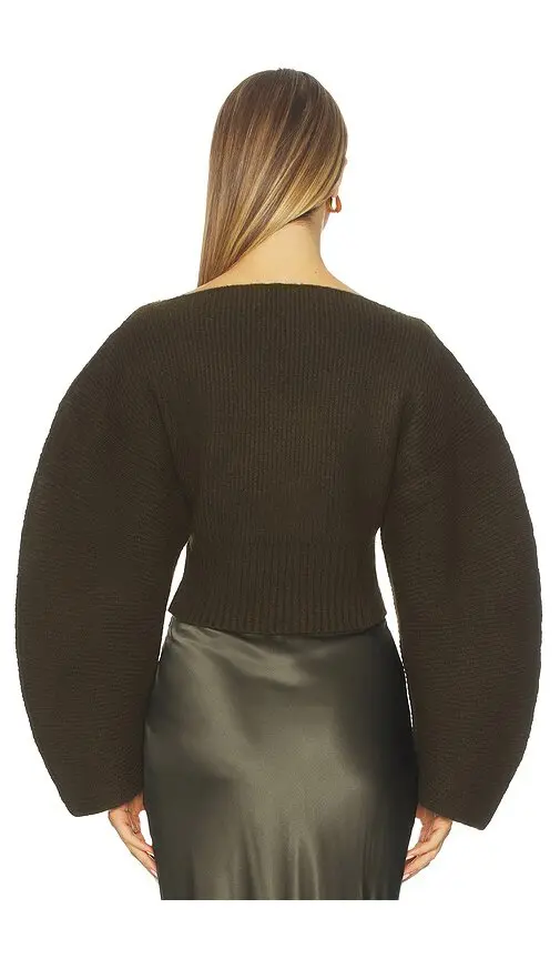 Cult Gaia Ella Ribbed Knit Cropped Jumper