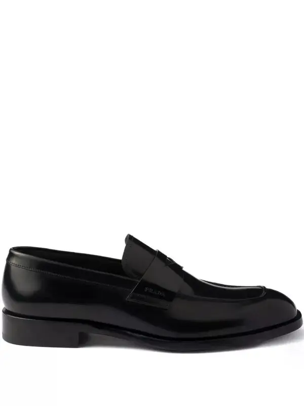 Prada Brushed Leather Loafers