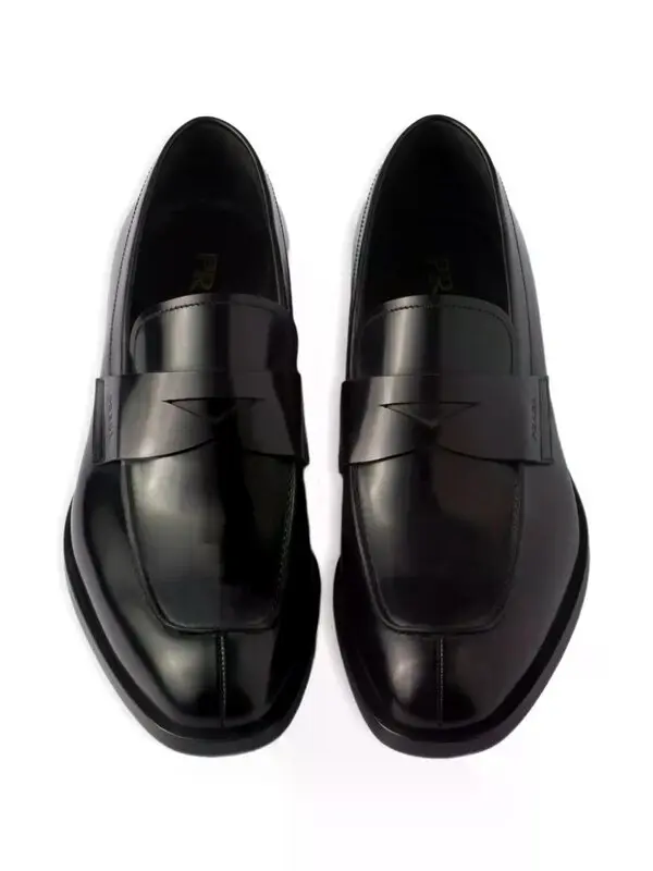 Prada Brushed Leather Loafers