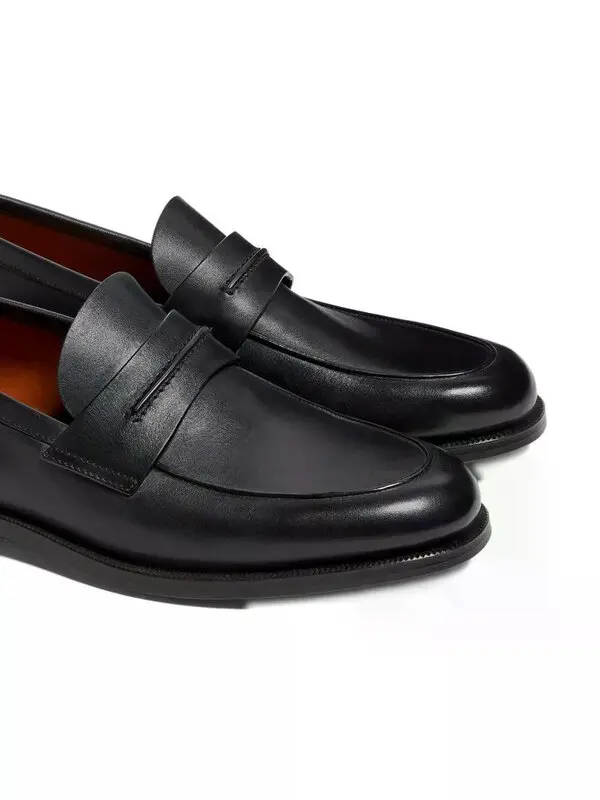 Zegna Leather Penny-slot Loafers