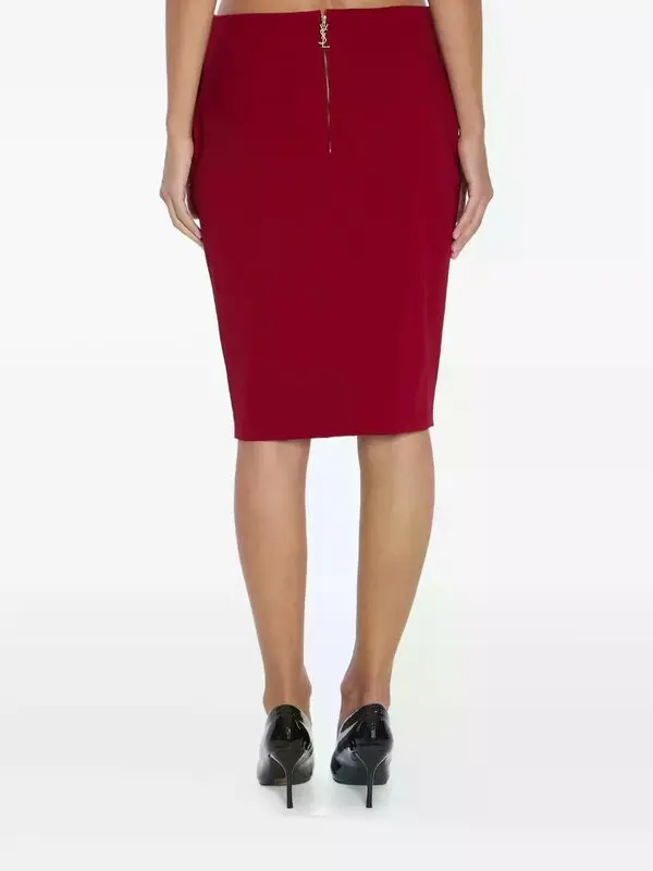 Saint Laurent Silk Blend Pencil Skirt